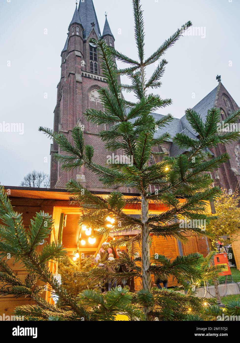 christmas market in a small village in germany Stock Photo - Alamy