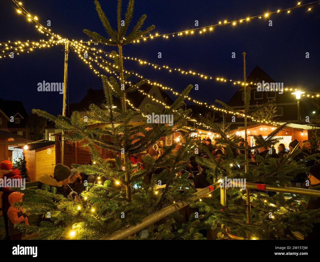 christmas market in a small village in germany Stock Photo - Alamy
