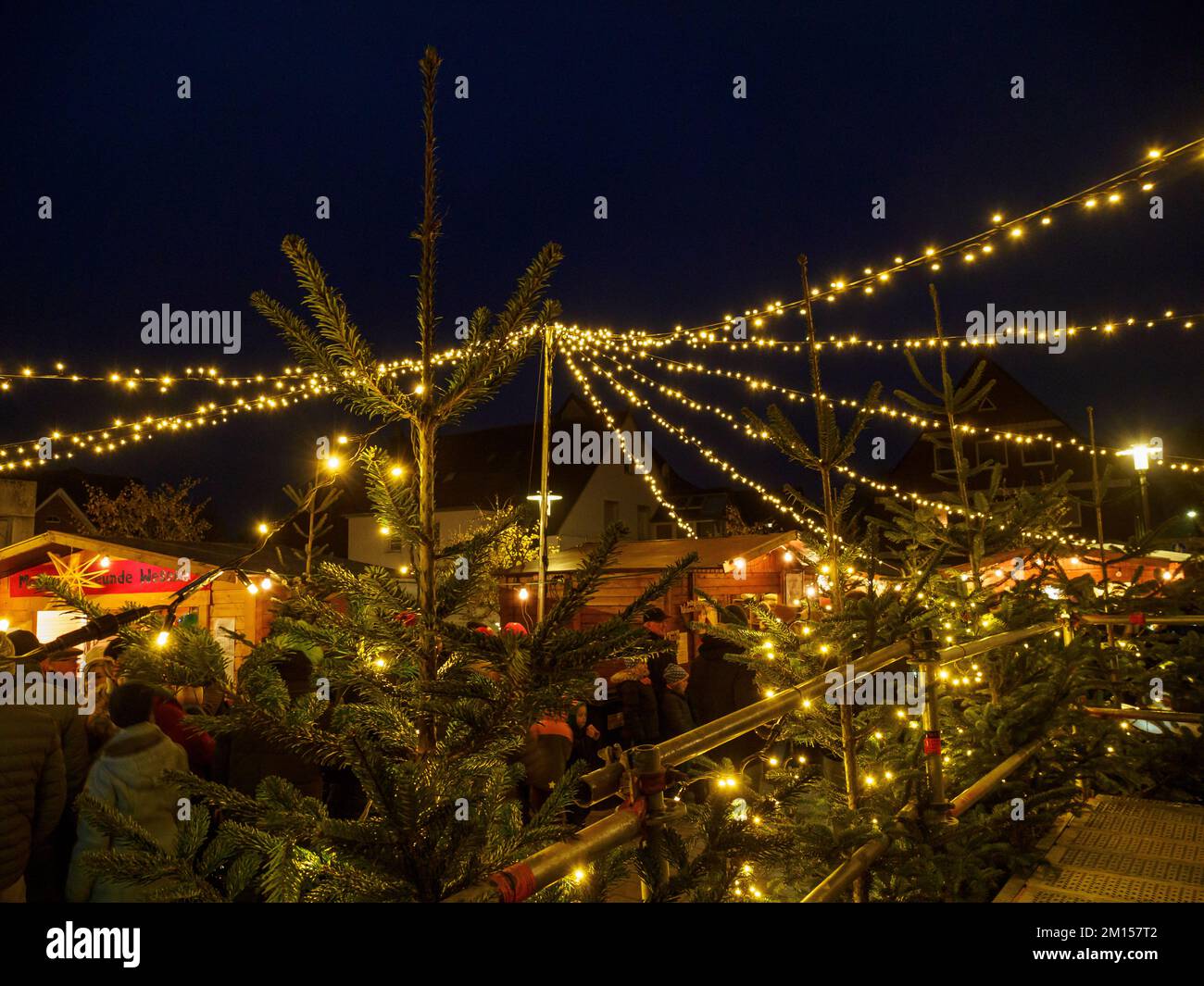 christmas market in a small village in germany Stock Photo - Alamy