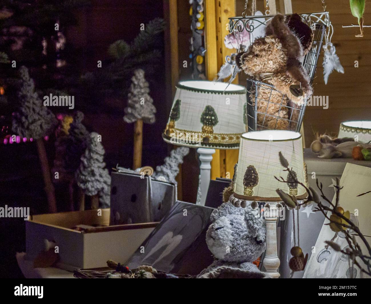 christmas market in a small village in germany Stock Photo - Alamy
