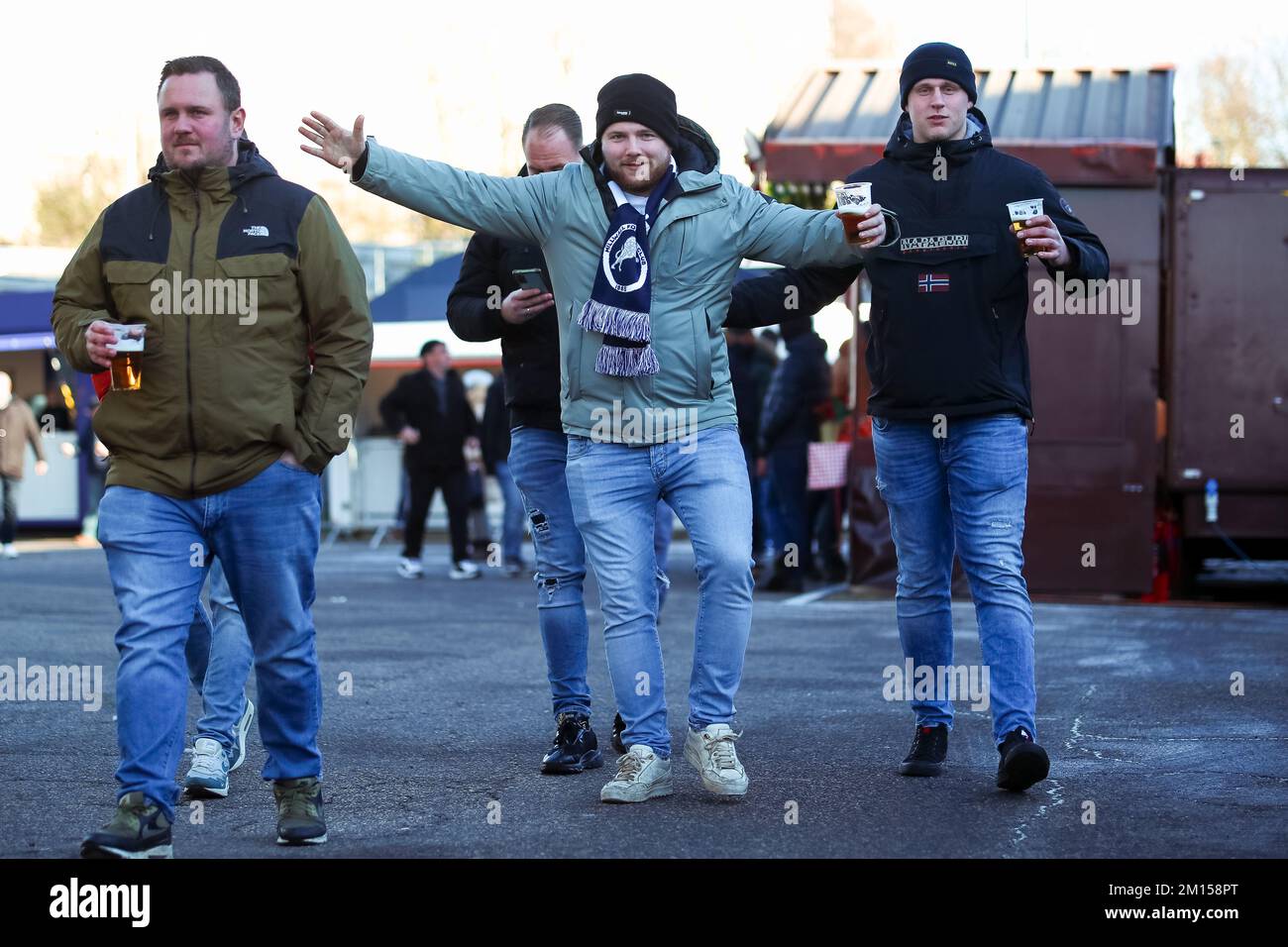 Fans arrive before the Sky Bet Championship match at The Den, London ...