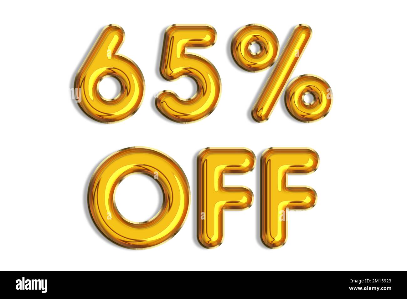 65% off discount promotion sale made of realistic 3d gold helium ...