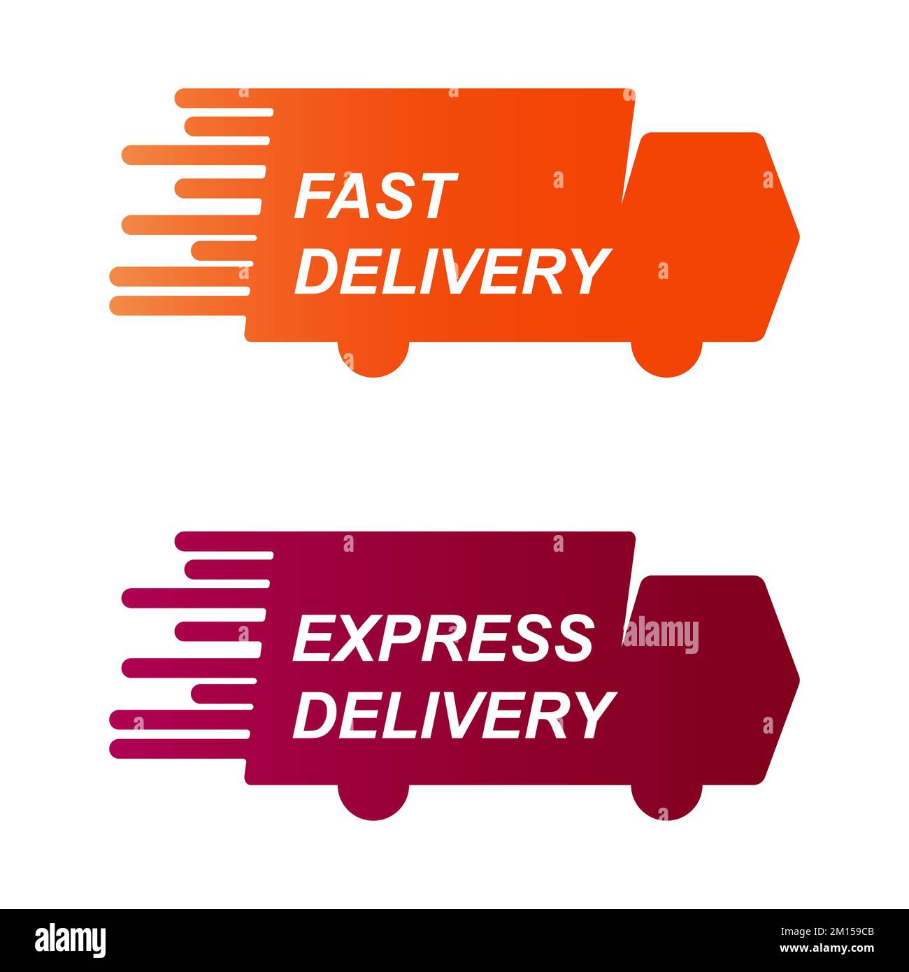 Fast or express delivery service logo badge on the white background ...