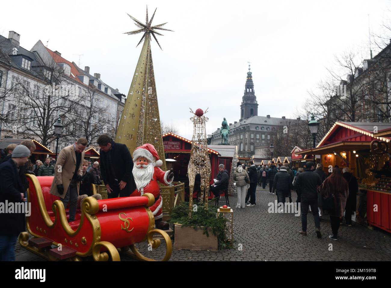 Copenhagen/Denmark/10 December 2022/ Christmas visitors and tourists at ...