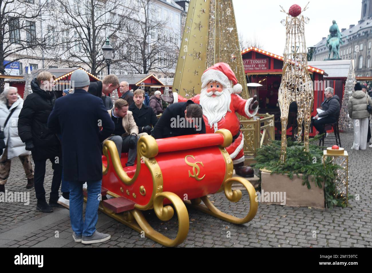 Copenhagen/Denmark/10 December 2022/ Christmas visitors and tourists at ...