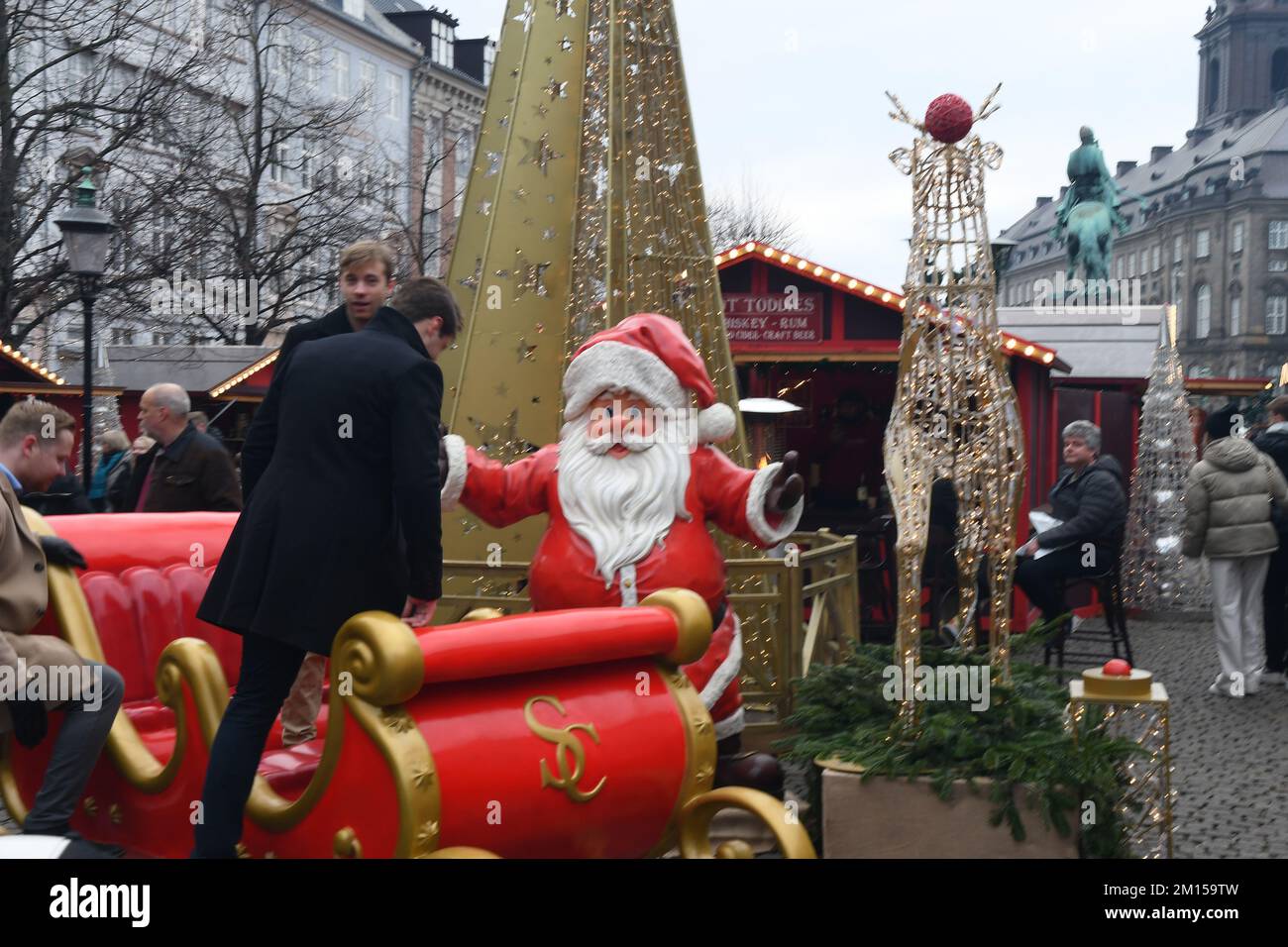 Copenhagen/Denmark/10 December 2022/ Christmas visitors and tourists at ...