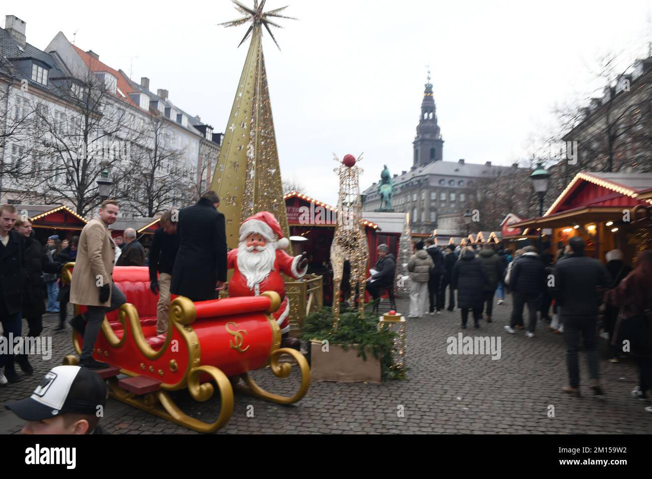 Copenhagen/Denmark/10 December 2022/ Christmas visitors and tourists at ...