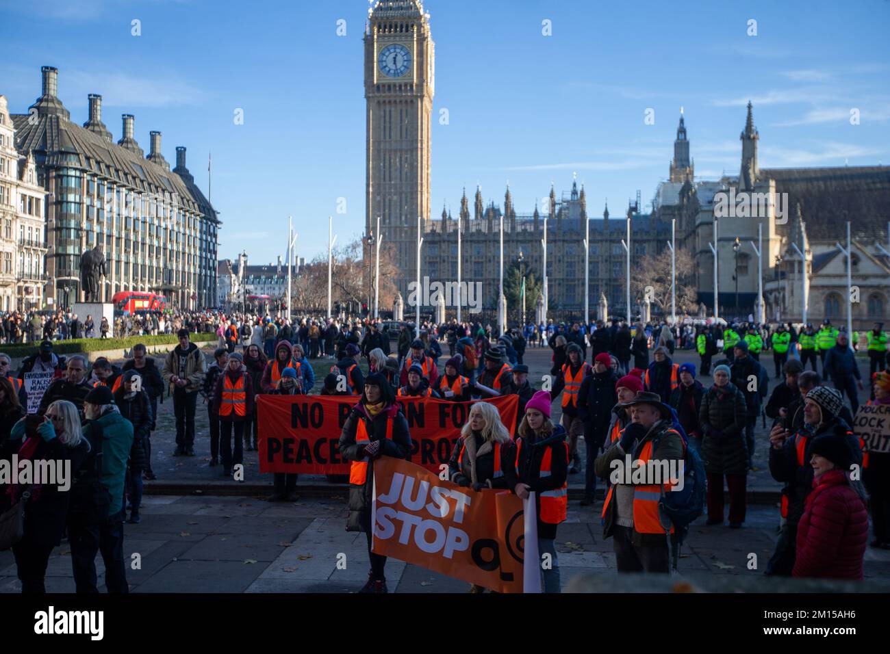 London, England, UK. 10th Dec, 2022. Just Stop Oil activists stage a ...