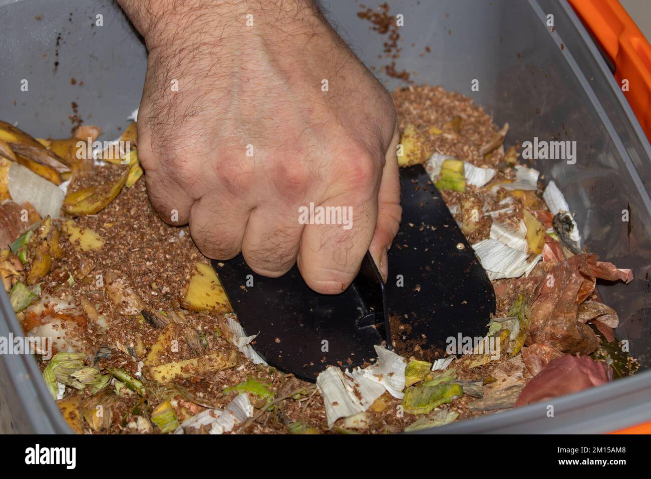 Bokashi fermenting and composting method. Composting in kitchen with EM ...