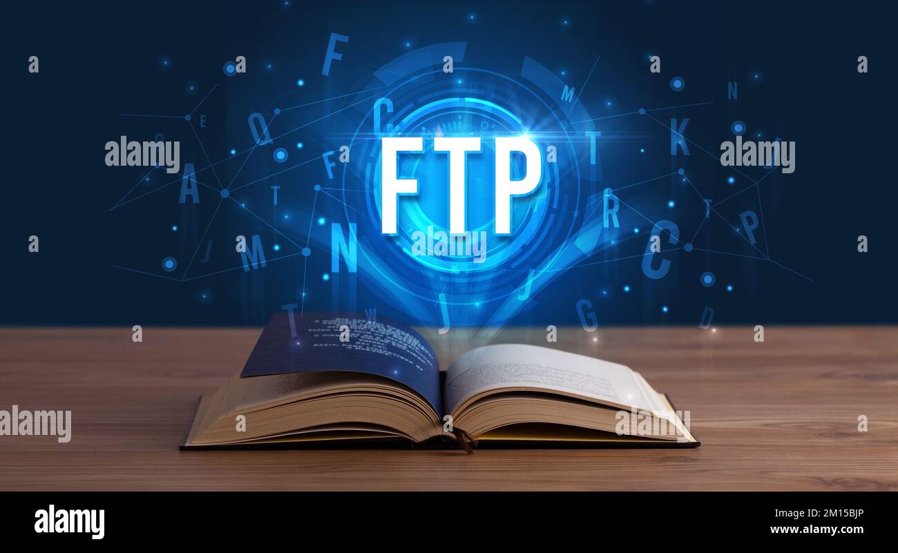Technology abbreviation coming out from an open book Stock Photo - Alamy