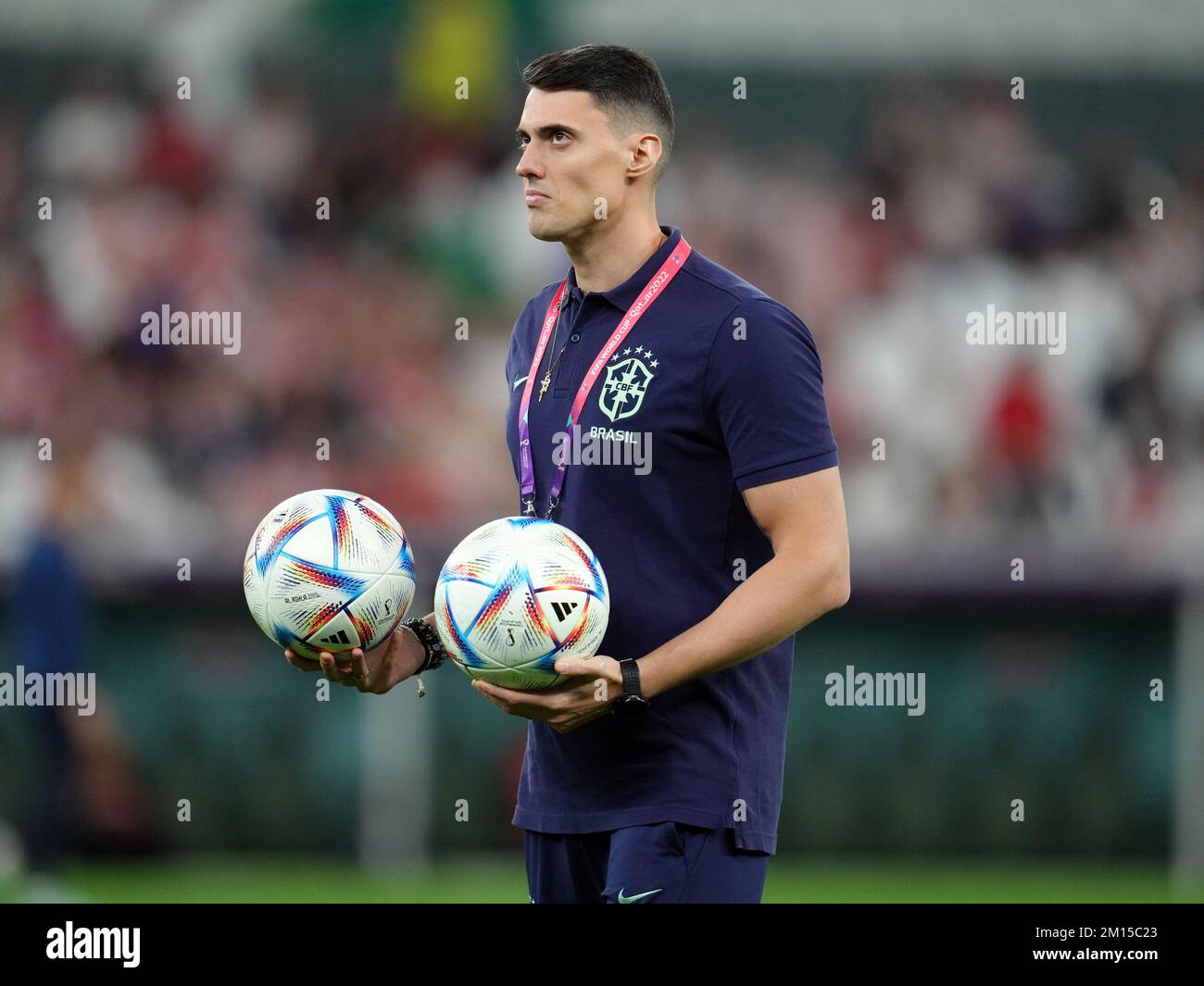 Brazil assistant coach Matheus Bachi during the FIFA World Cup Quarter ...