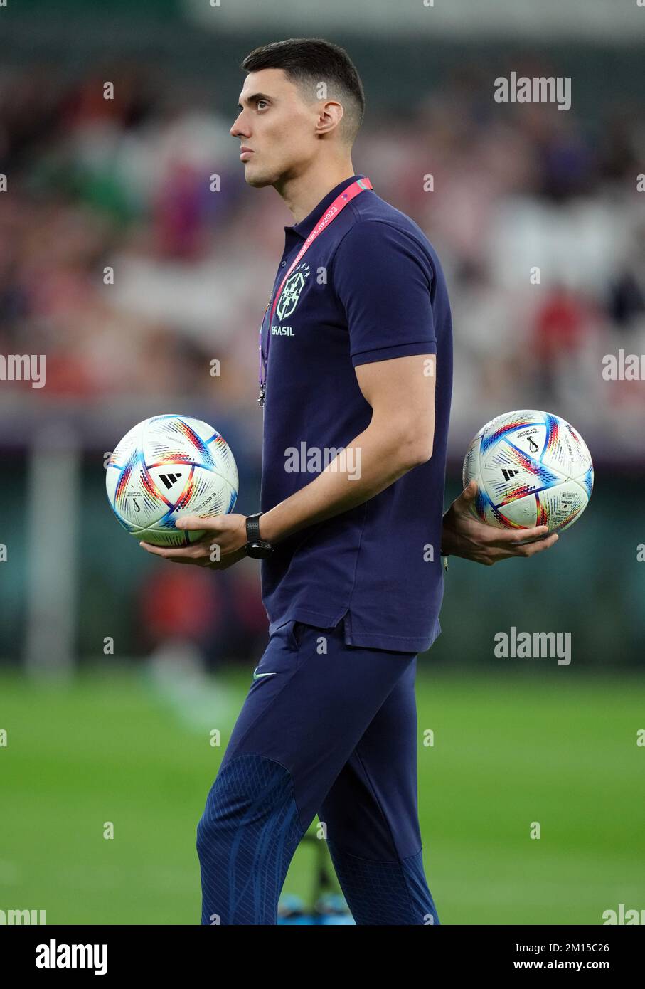 Brazil assistant coach Matheus Bachi during the FIFA World Cup Quarter ...