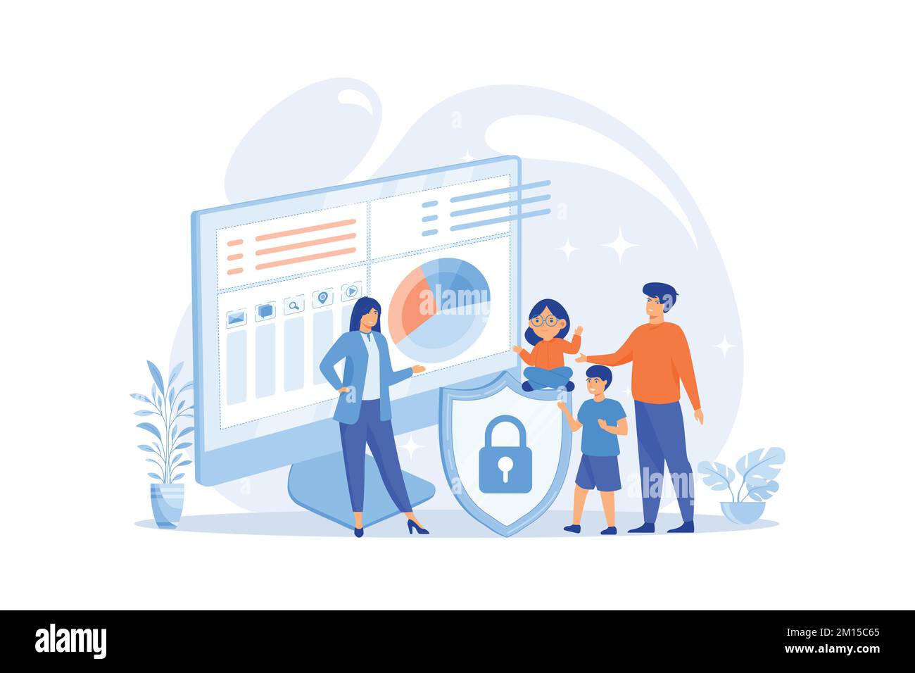 Parents with children using content control software. Parental control ...
