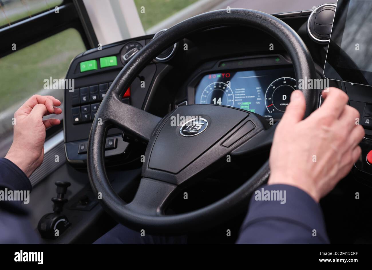 Paris, France. 7th Dec, 2022. A self-driving bus made by China's CRRC ...