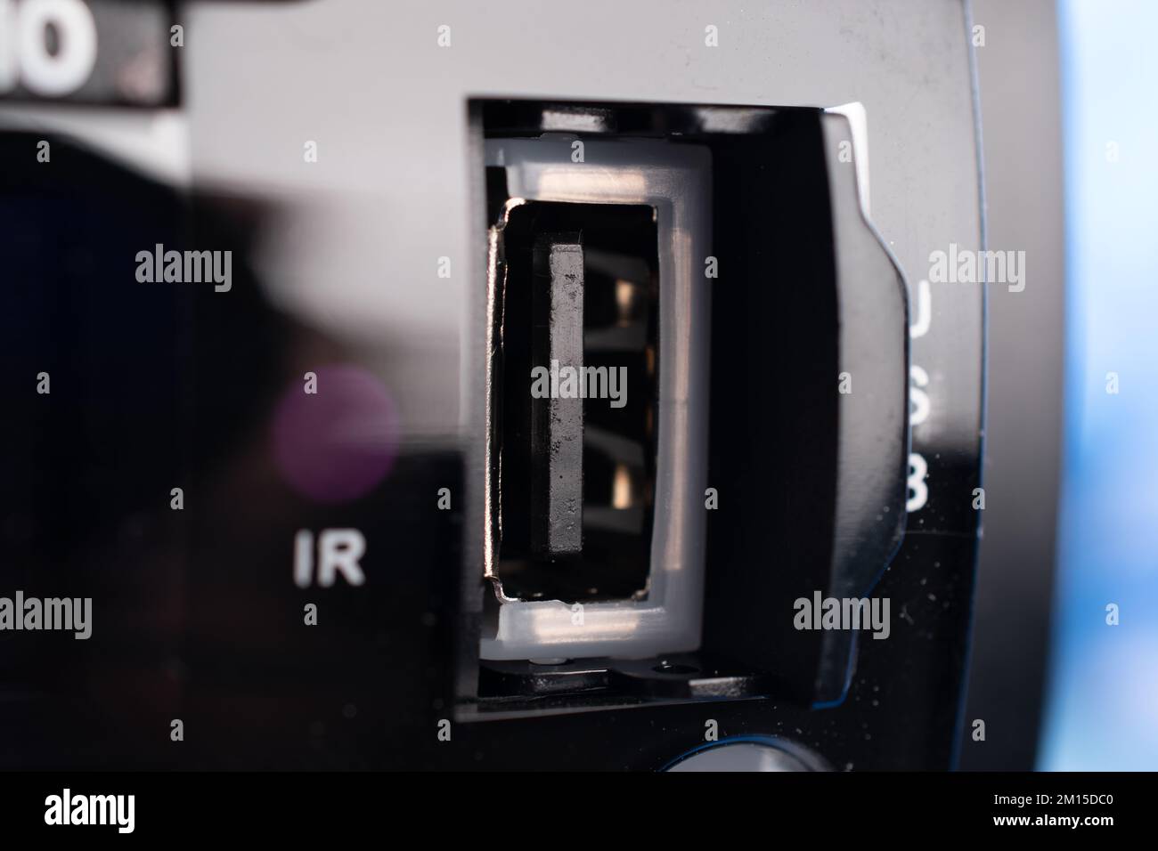 Closeup of usb port on system Stock Photo - Alamy