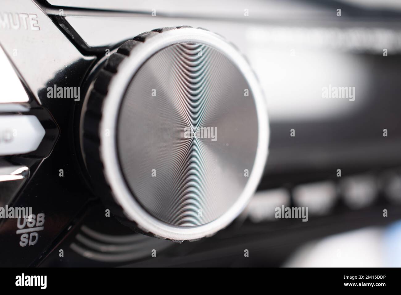 Volume controller on music system Stock Photo - Alamy