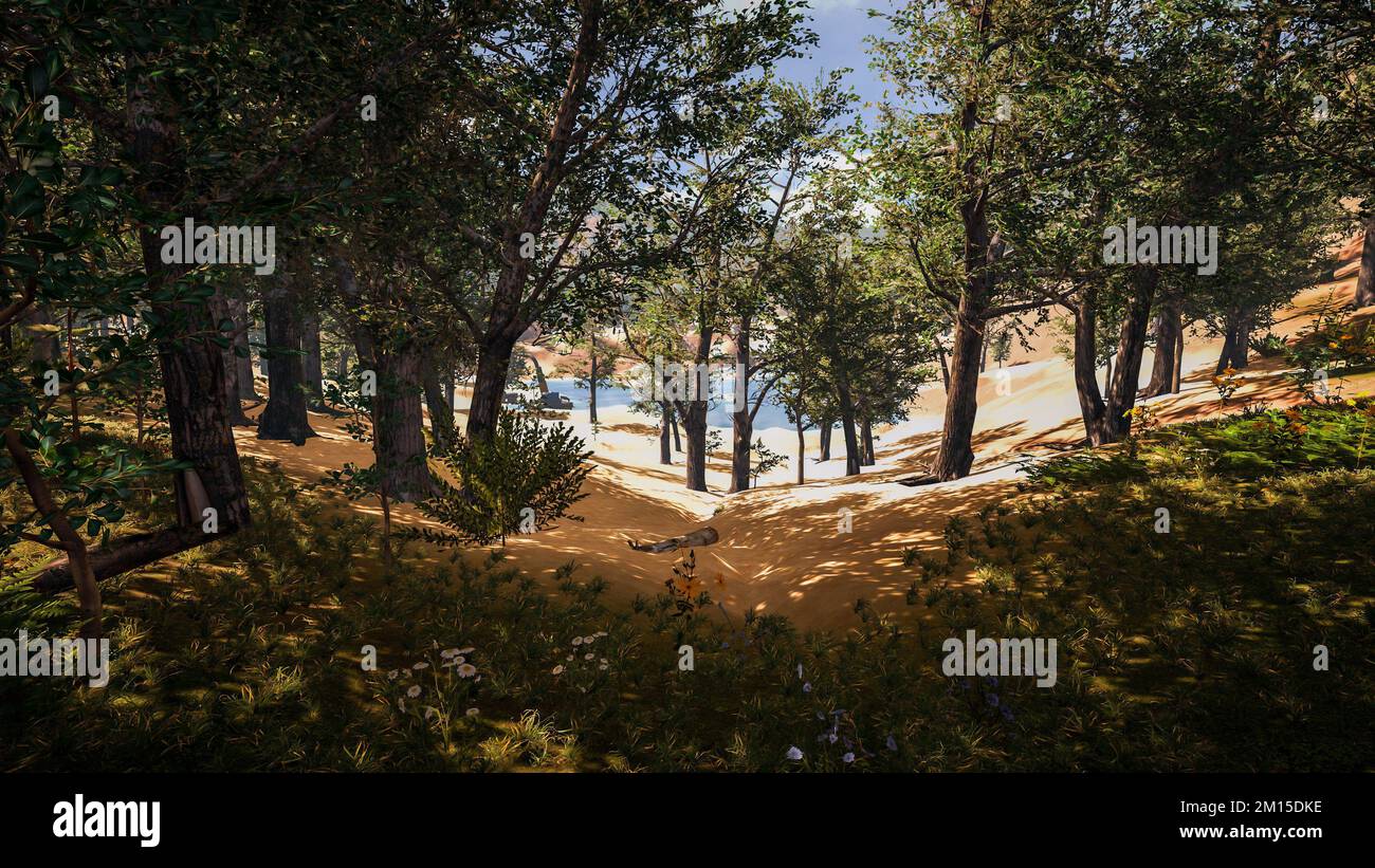 3D Render Background to ecology and sustainable development ...