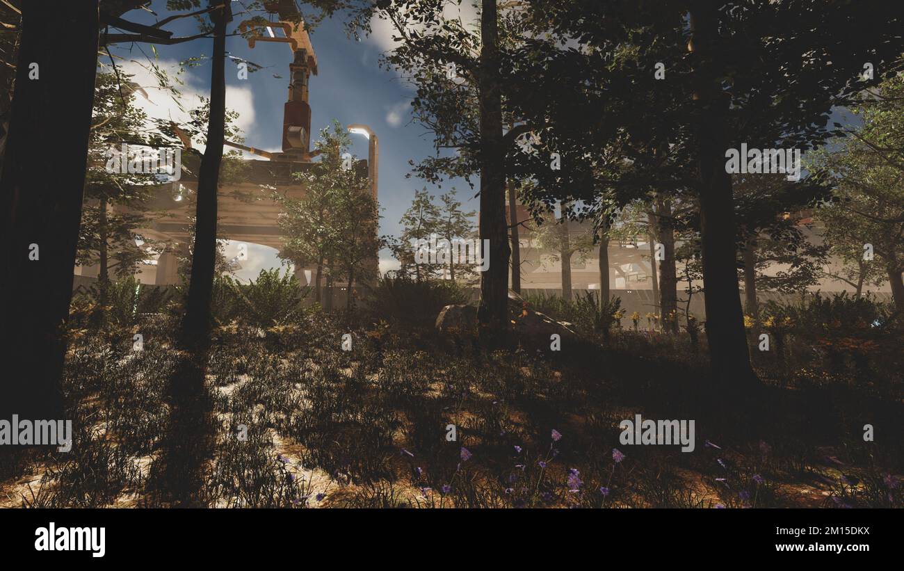 3D Render Background to ecology and sustainable development ...