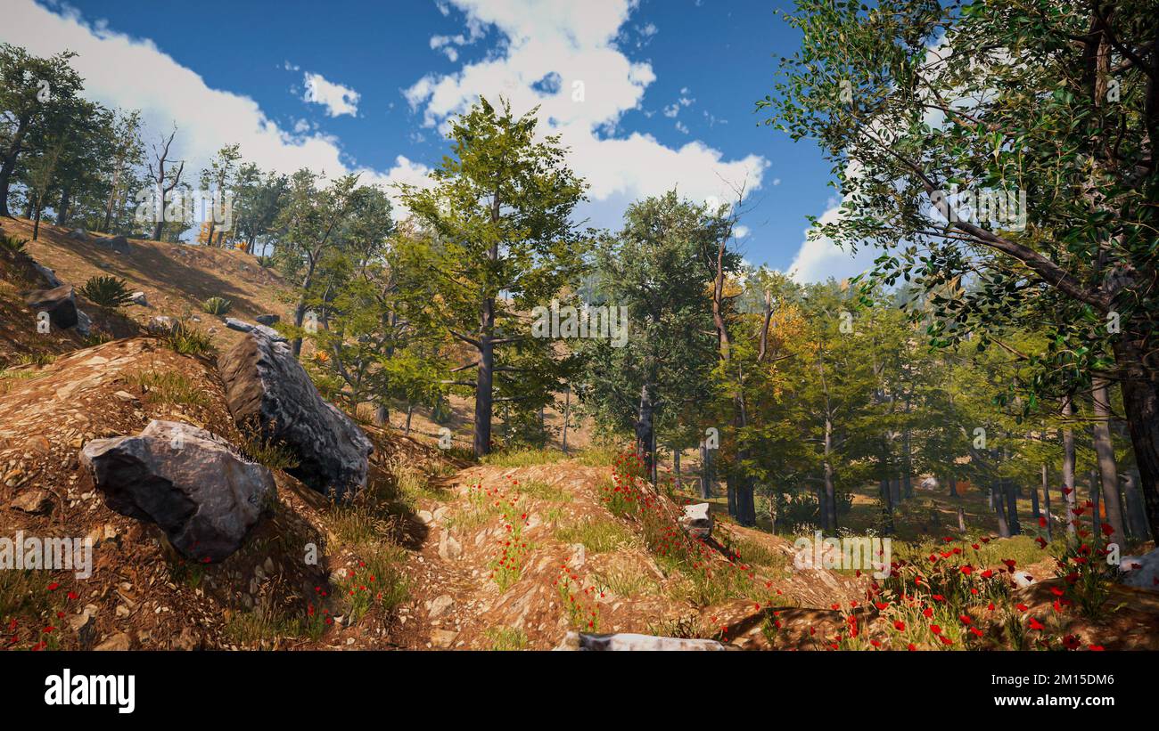 3D Render Background to ecology and sustainable development ...