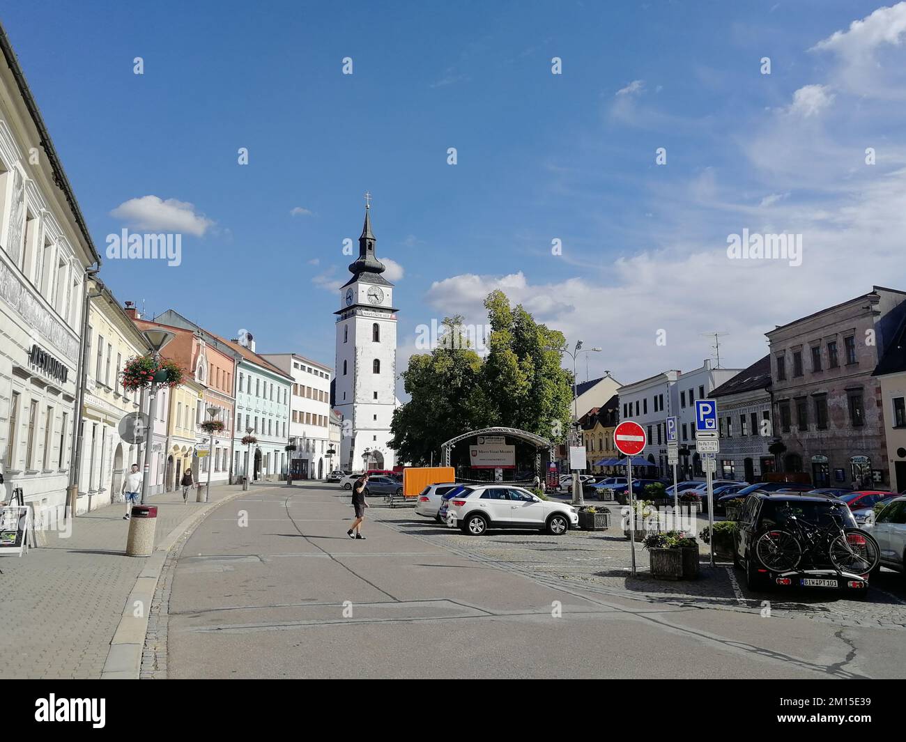 A beautiful shot of the old city center with historic buildings in ...