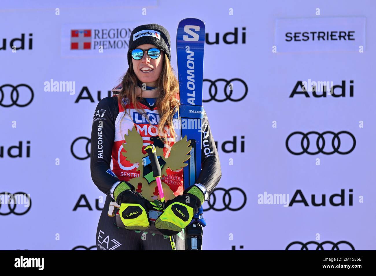Sestriere, Italy. 10th Dec, 2022. Marta Bassino (Italy), winner during ...