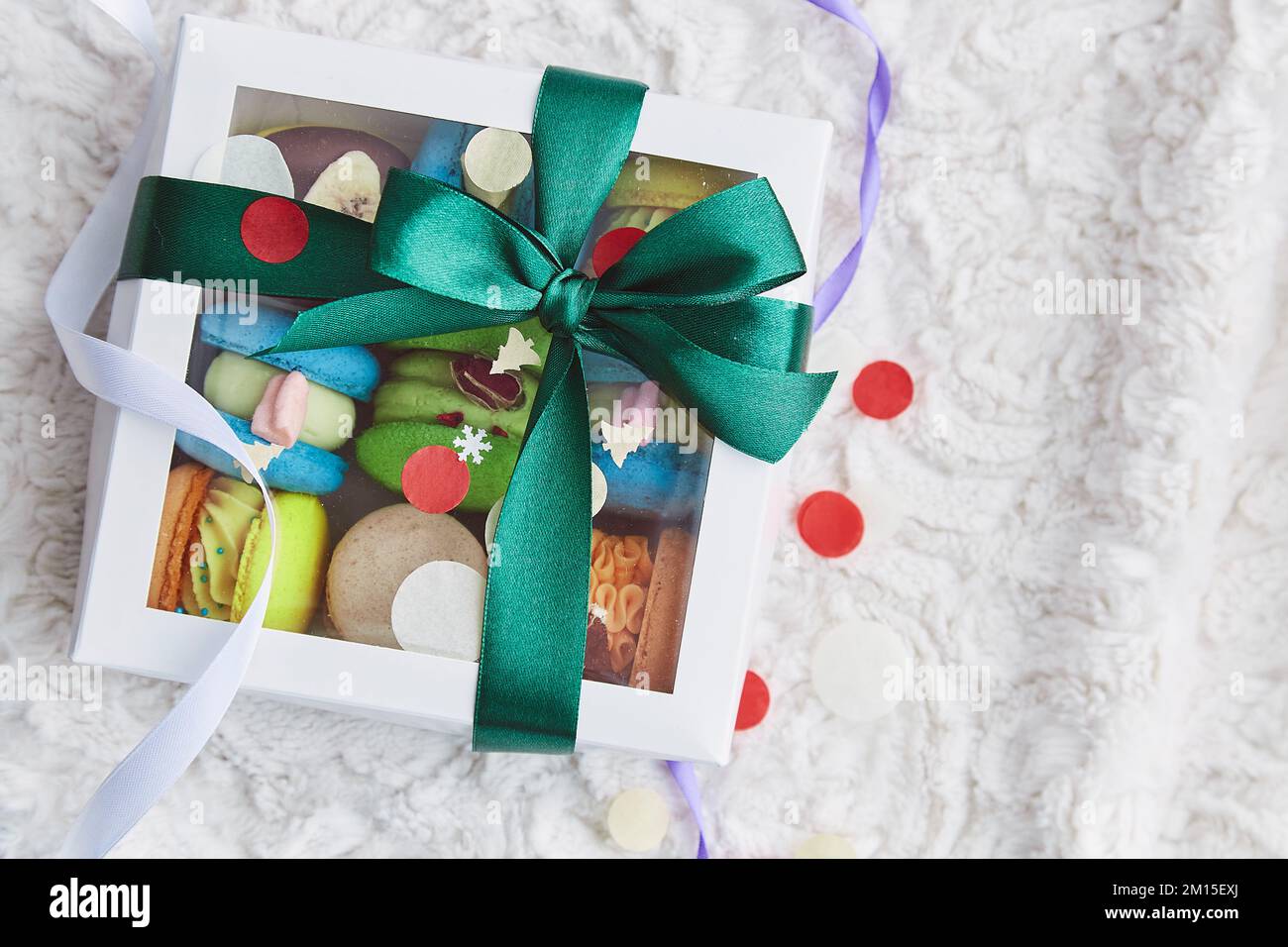 Christmas box of macaroons, present for Valentines day, Mothers Day or ...