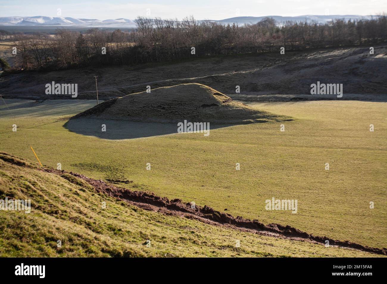 Meltwater channels at Carlops in the Pentland Hills, Scotland Stock ...
