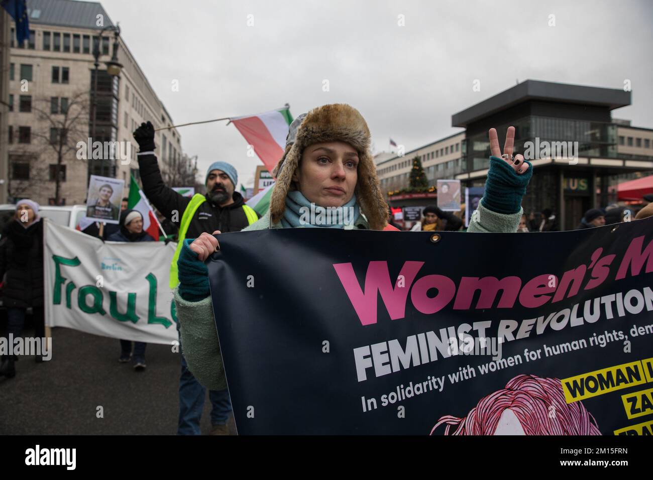 Berlin, Germany. 10th Dec, 2022. Many protesters in Berlin gathered for ...