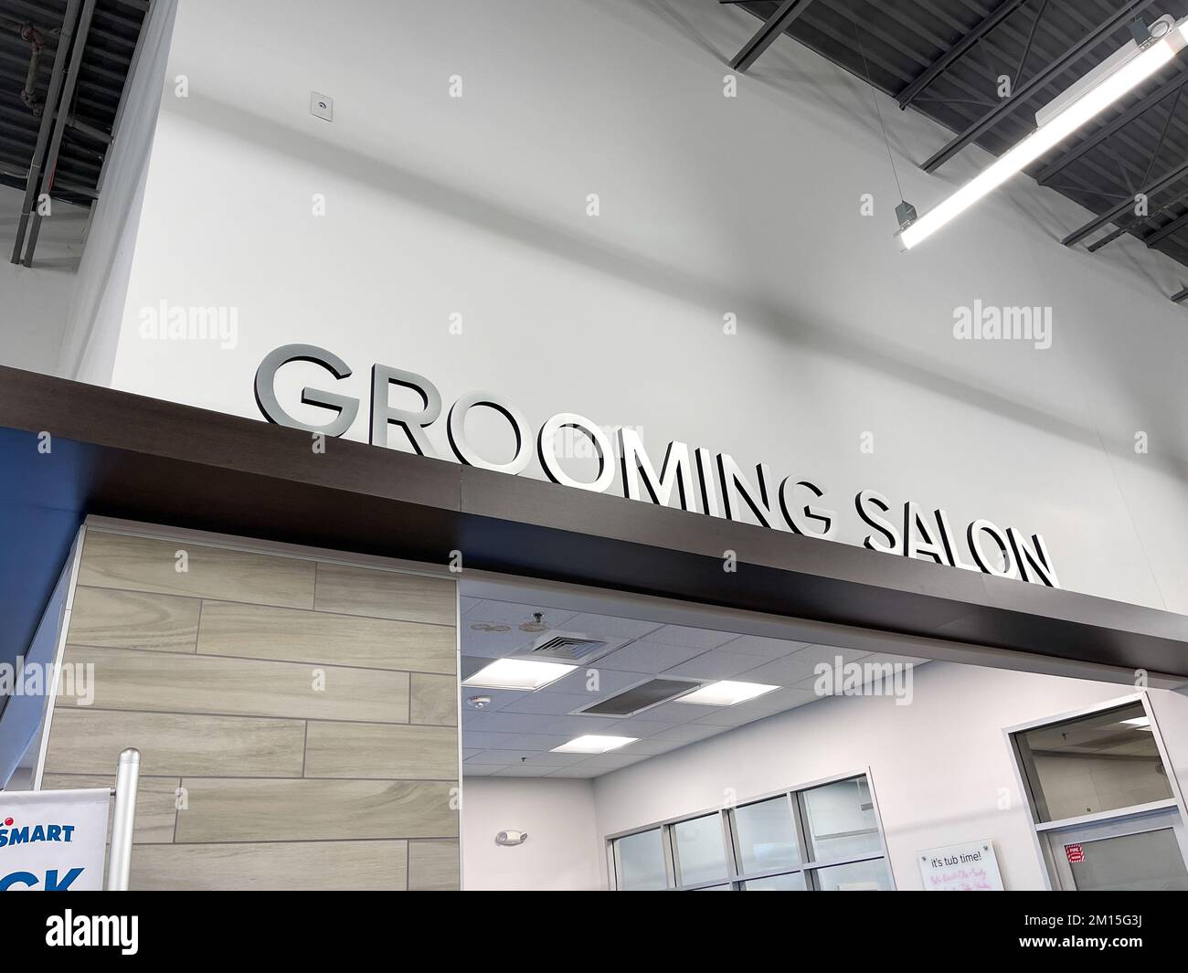 Orlando, FL USA- November 21, 2020: A Grooming Salon sign at a Petsmart ...