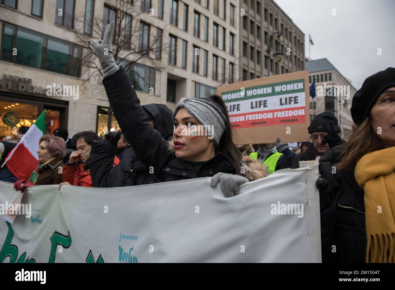 Berlin, Germany. 10th Dec, 2022. Many protesters in Berlin gathered for ...