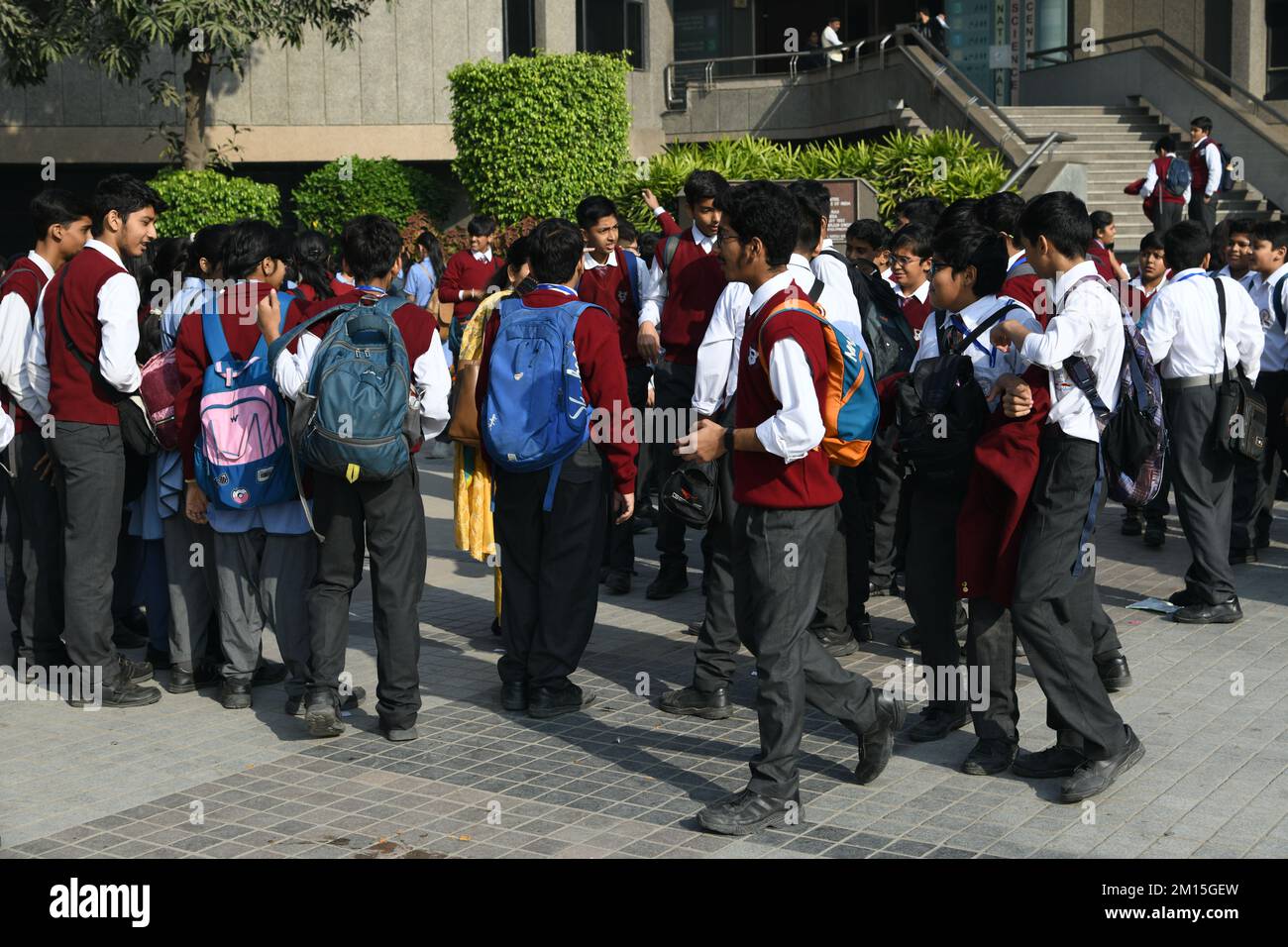 School students are in joyous mood visiting at the National Science ...