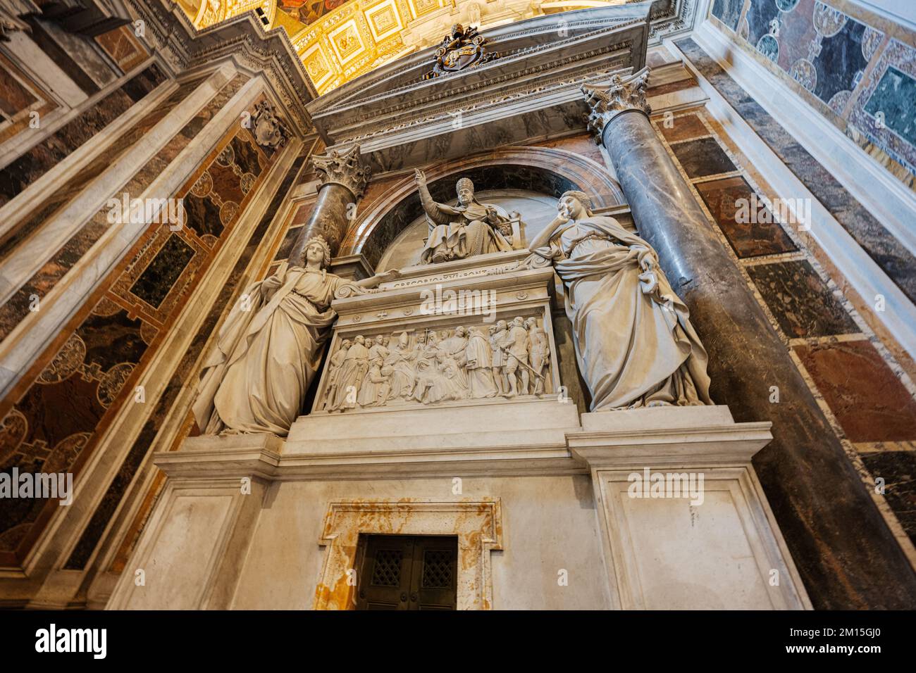 Vatican City, July 22, 2022: Interior of the St. Peter Basilica ...