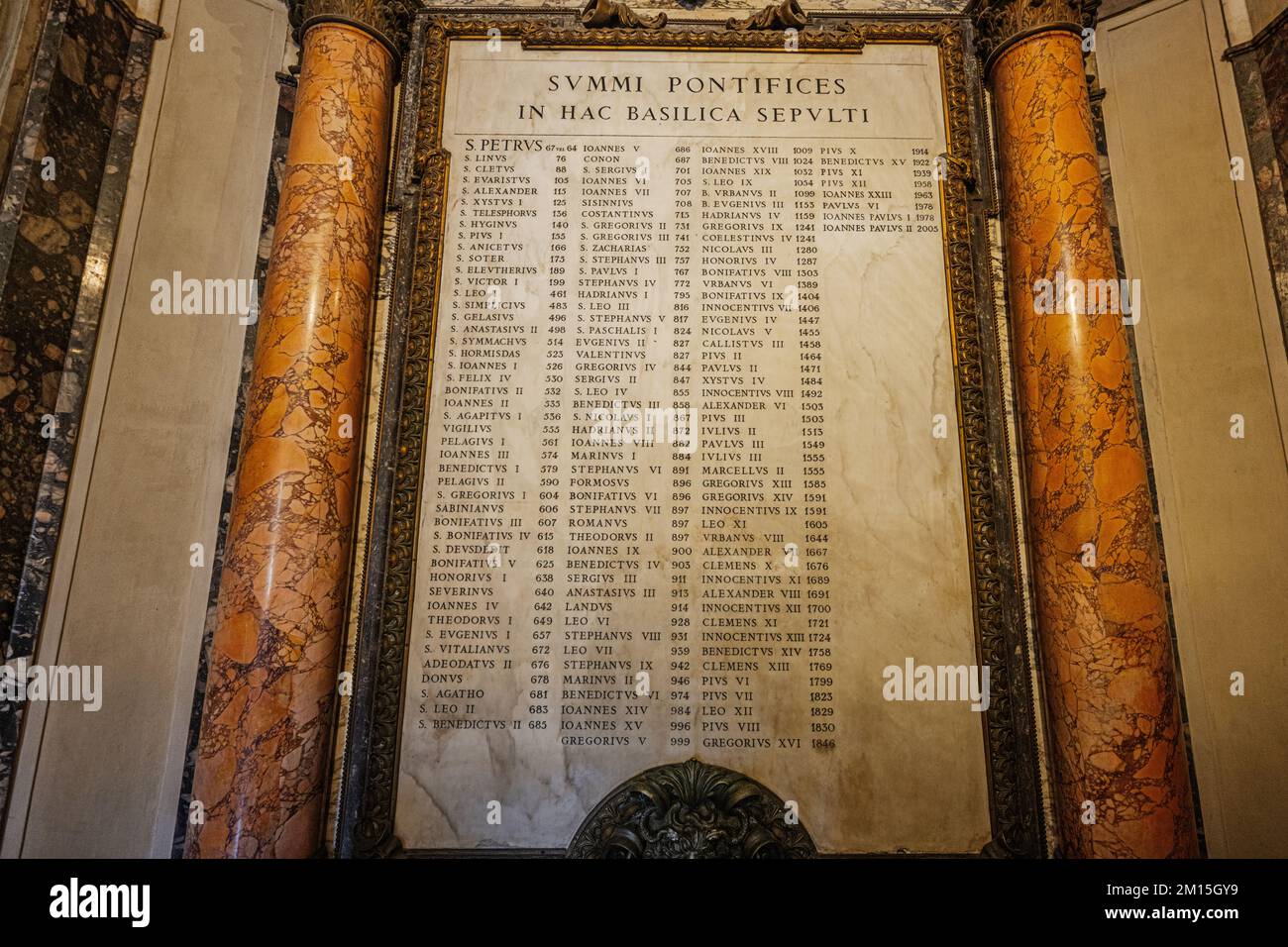 List popes st peters basilica hi-res stock photography and images - Alamy