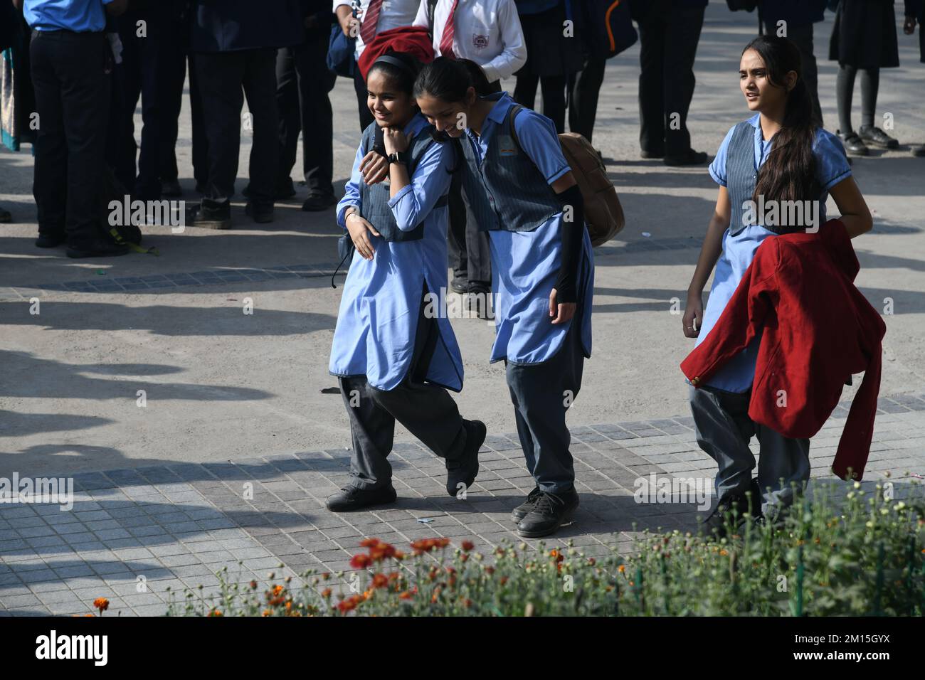School students are in joyous mood visiting at the National Science ...