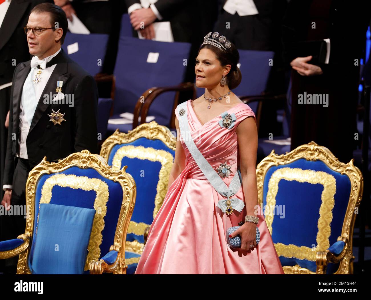 Prince Daniel and Crown Princess Victoria during the Nobel Prize award ...