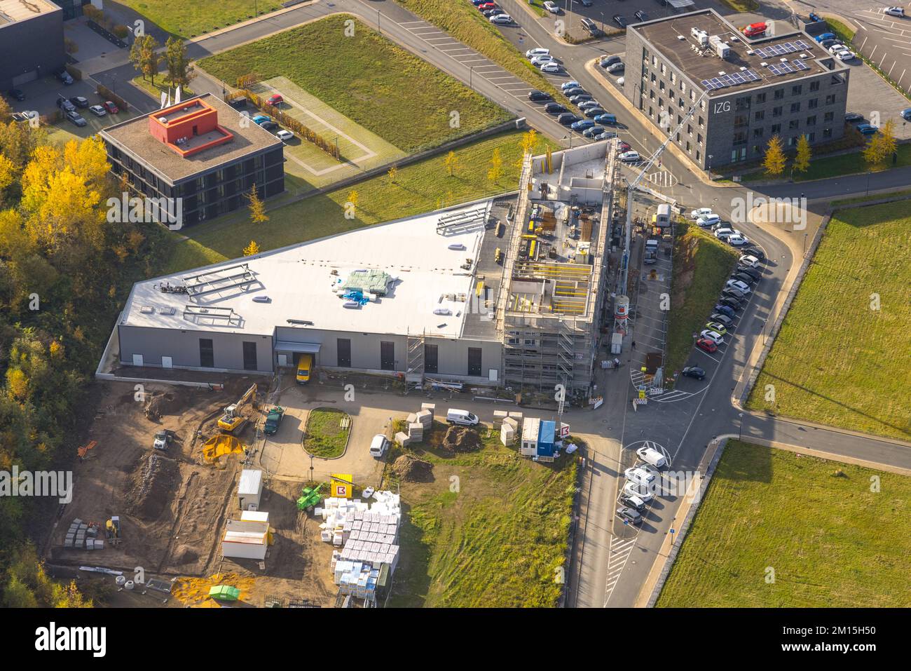 Construction site with new building health campus hi-res stock ...