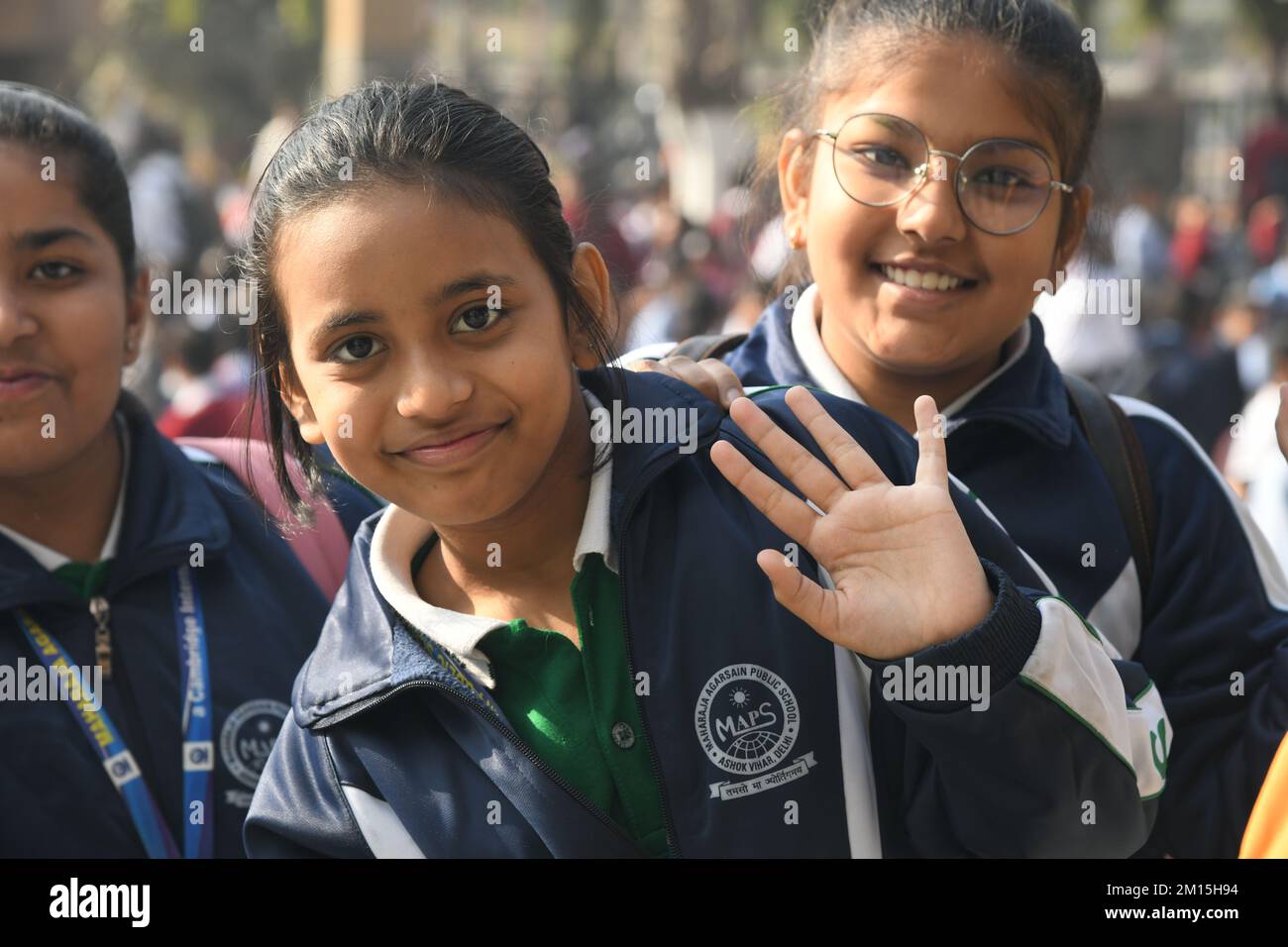 School students are in joyous mood visiting at the National Science ...