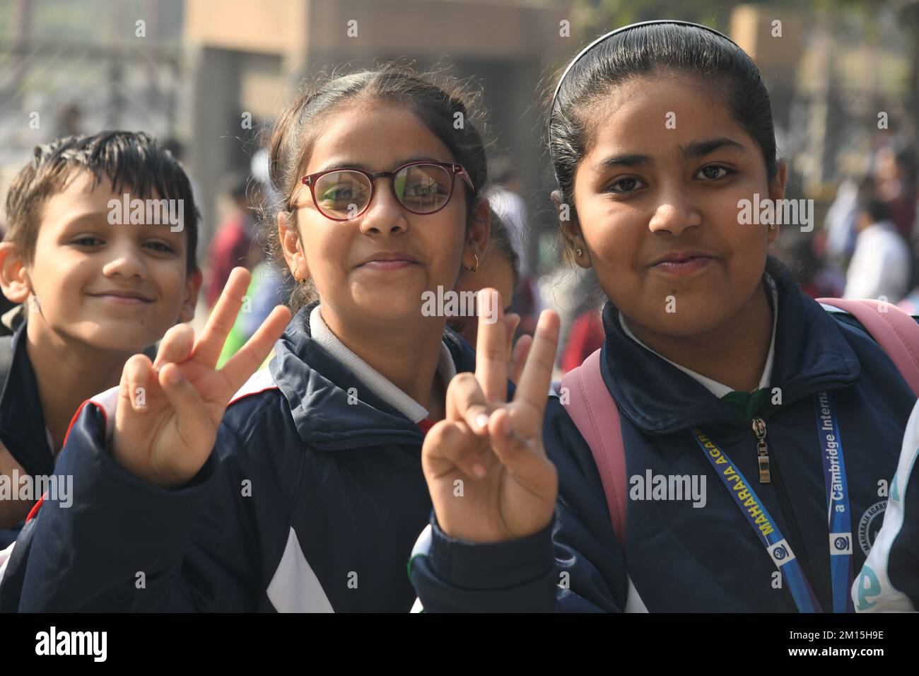 School students are in joyous mood visiting at the National Science ...
