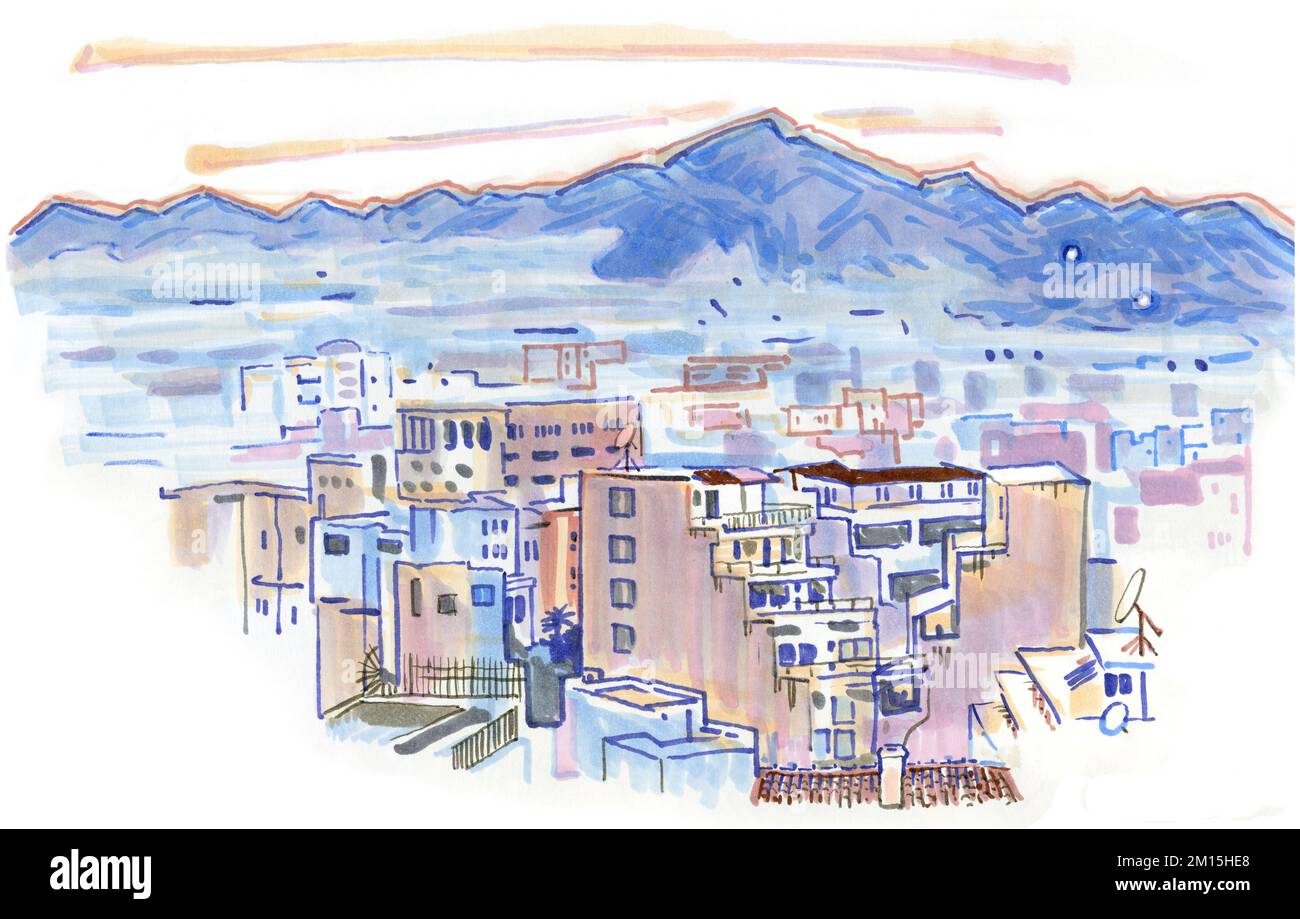 Ancient greek city drawing hi-res stock photography and images - Alamy