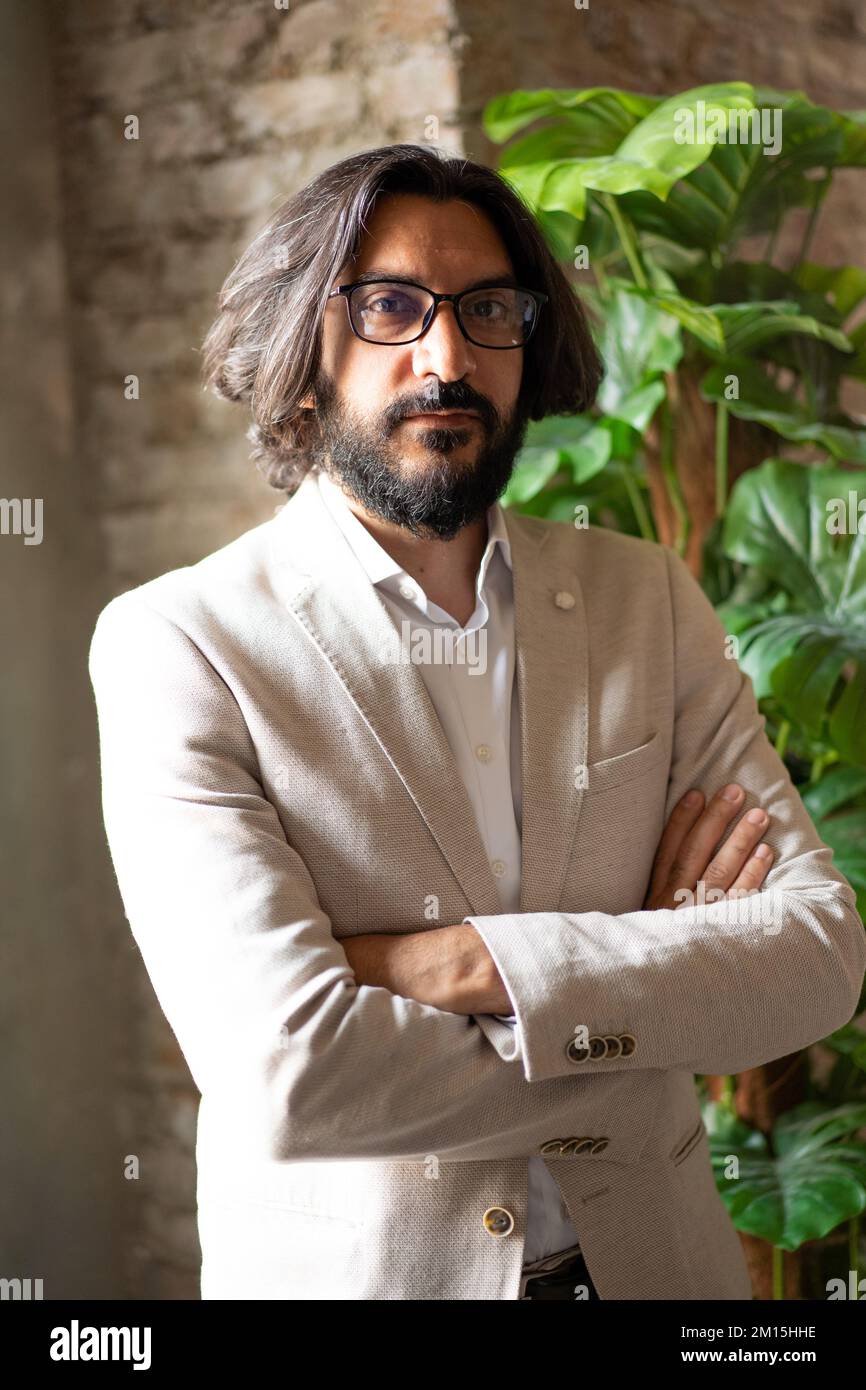 Portrait of indian business man in the creative office. - CEO of green ...