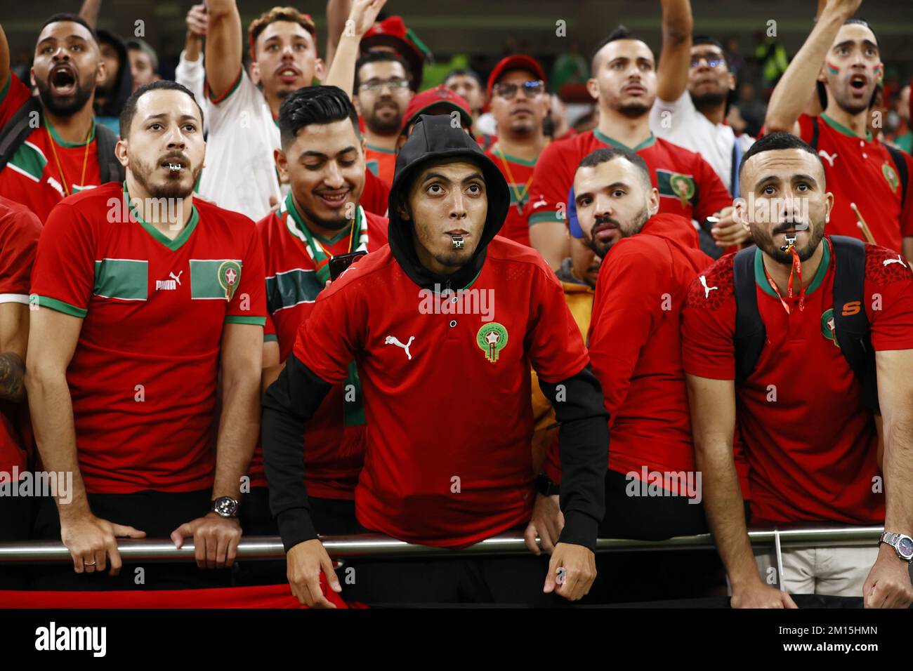 DOHA - Qatar, 10/12/2022,DOHA - Supporters of Morocco during the FIFA ...
