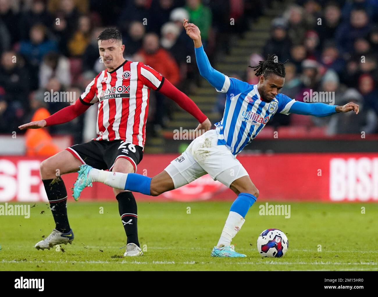 Sheffield, England, 10th December 2022. David Kasumu of Huddersfield ...