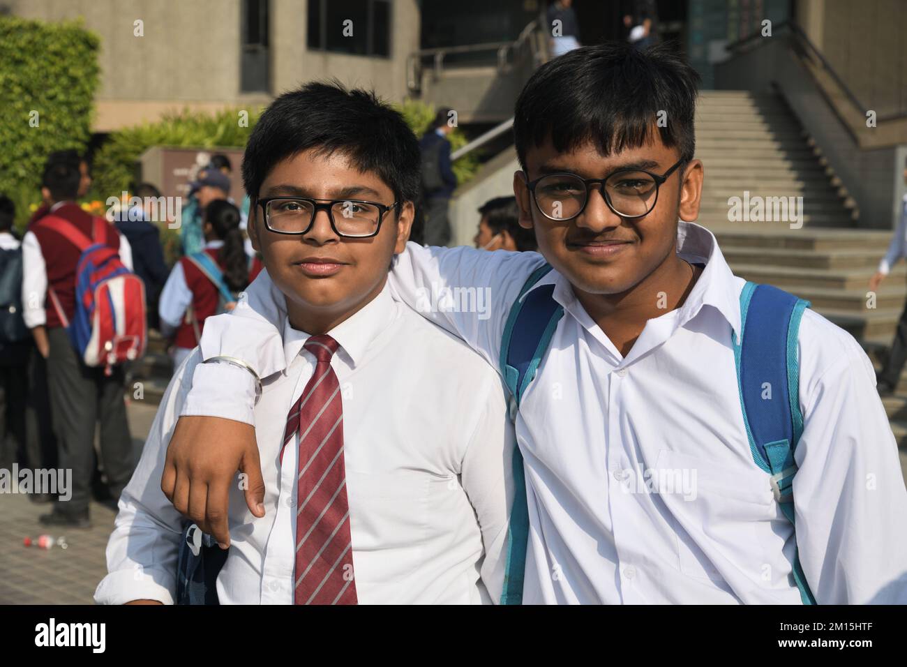 School students are in joyous mood visiting at the National Science ...