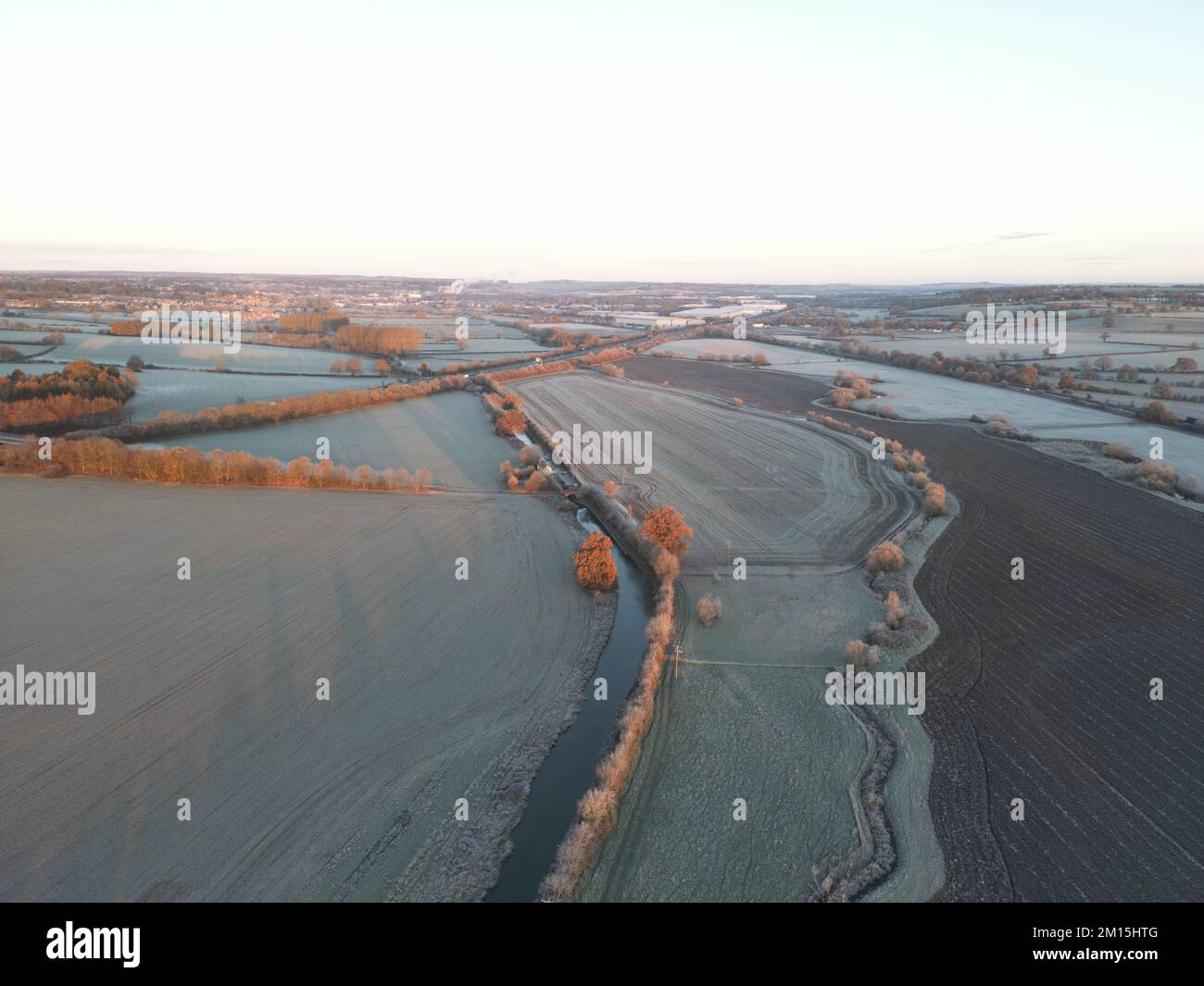 Grants Lock Aerial photo. Oxford canal. Oxfordshire. England. UK Stock ...
