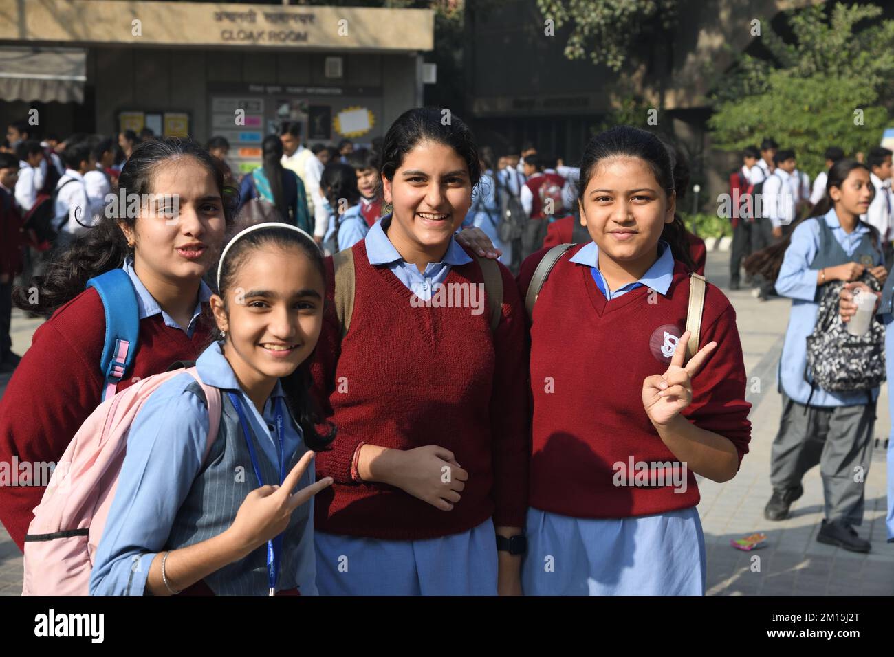 School students are in joyous mood visiting at the National Science ...