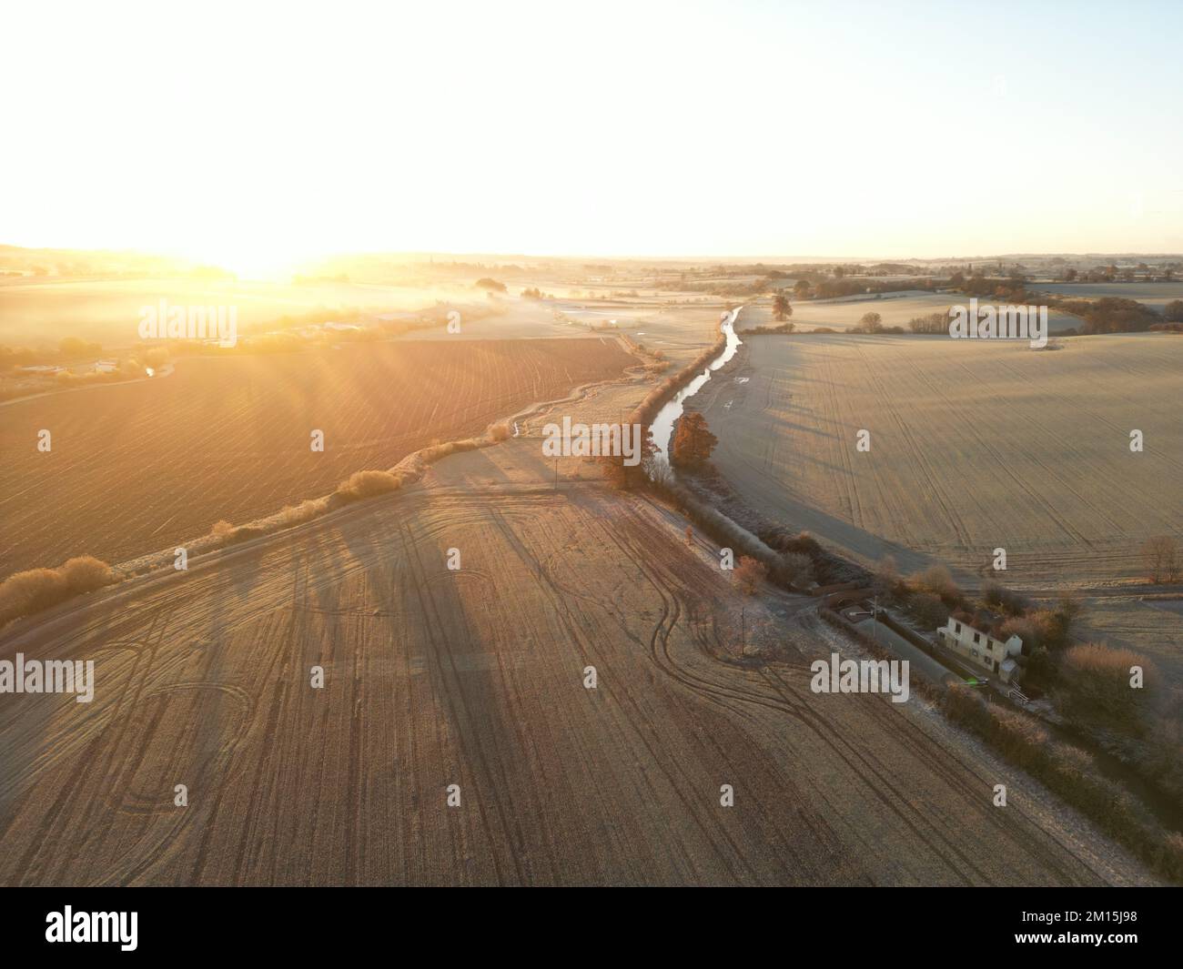 Grants Lock Aerial photo. Oxford canal. Oxfordshire. England. UK Stock ...