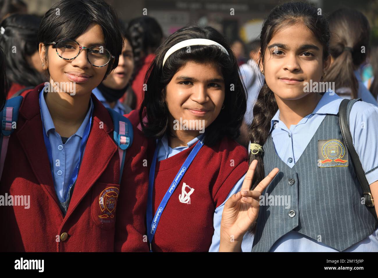 School students are in joyous mood visiting at the National Science ...