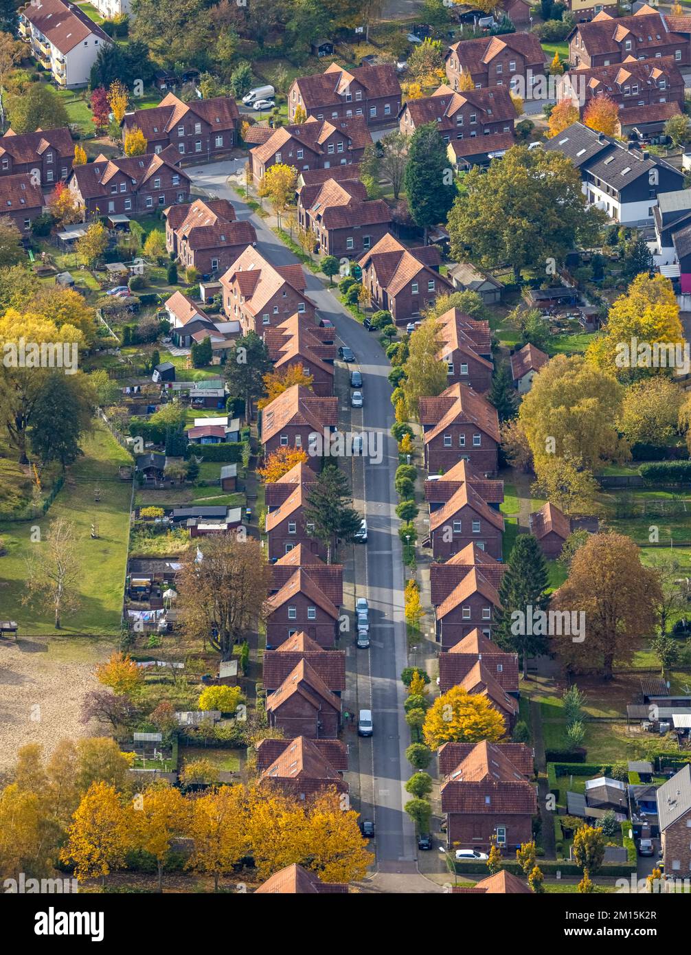 Aerial view, Ludwig-Richter-Straße colliery housing estate in the ...