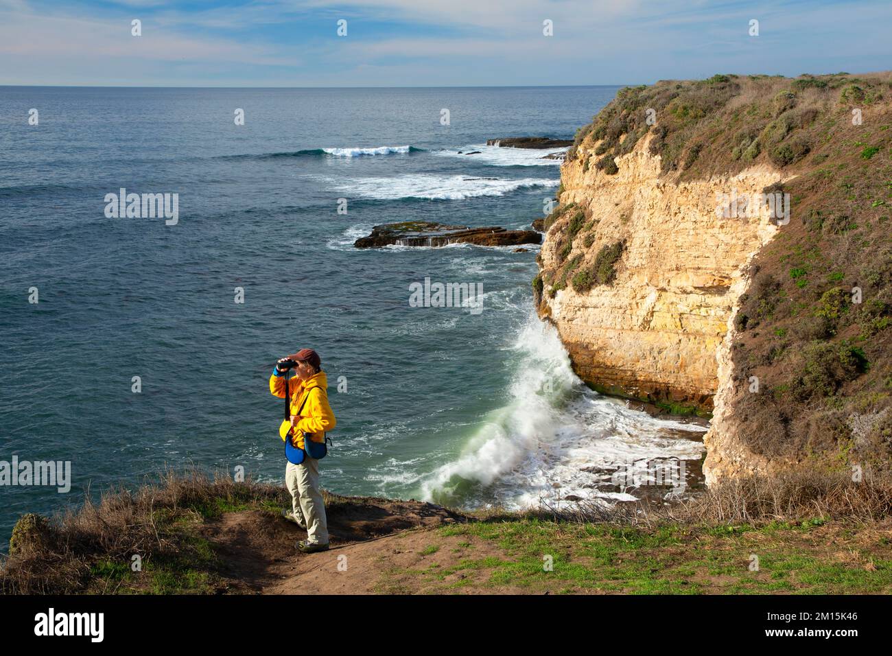 Coastal cliff from Ohlone Bluff Trail, Wilder Ranch State Park ...