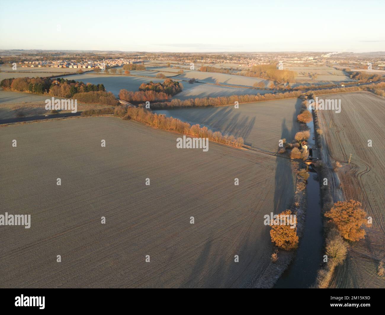 Grants Lock Aerial photo. Oxford canal. Oxfordshire. England. UK Stock ...